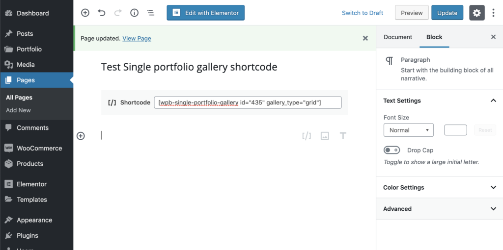 Showing A Portfolio Gallery - WpBean Documentation