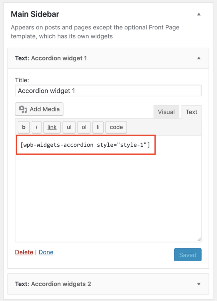 How to show the widgets accordion - WPBean Documentation How to show the widgets accordion - WPBean Documentation