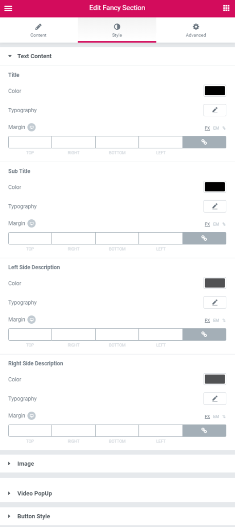Fancy Section - WPBean Documentation
