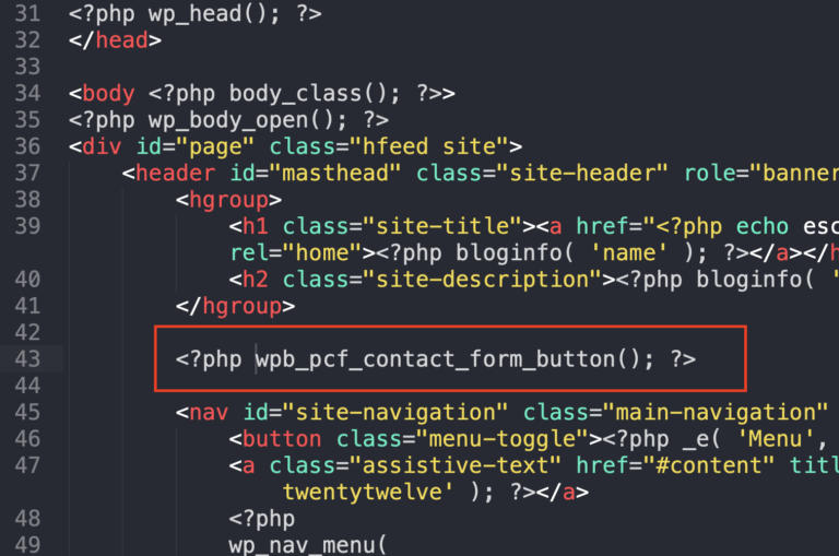Showing the Button - WPBean Documentation