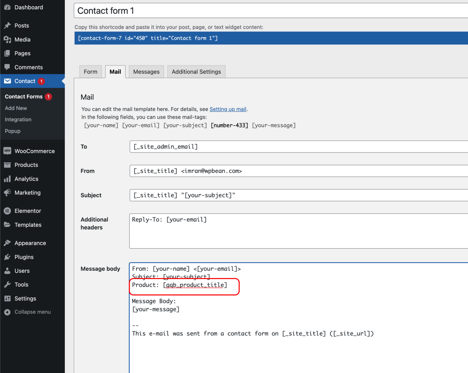 Show Product Title in Email - WpBean Documentation