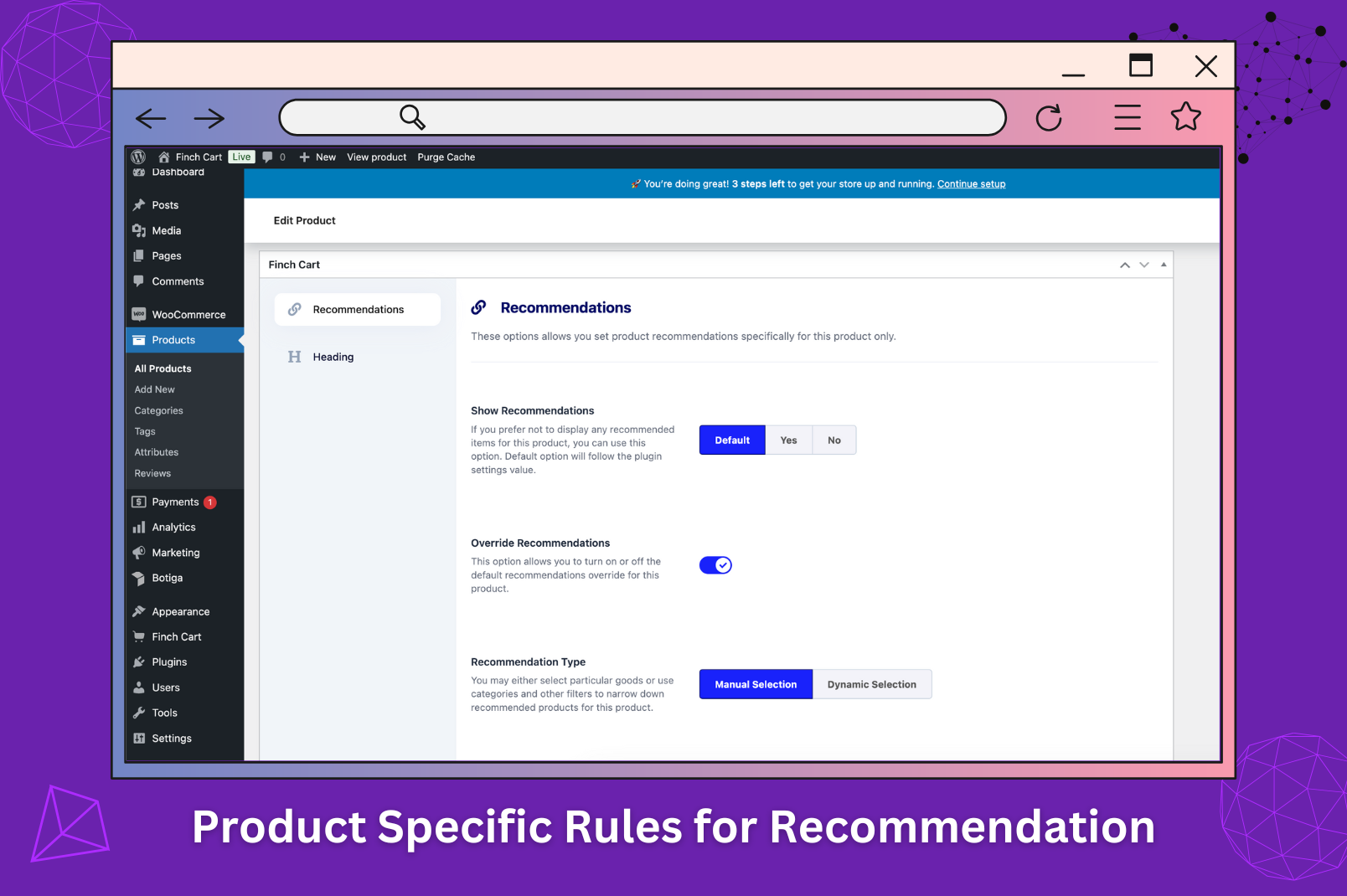Adjust Product Specific Recommendations - WPBean Documentation